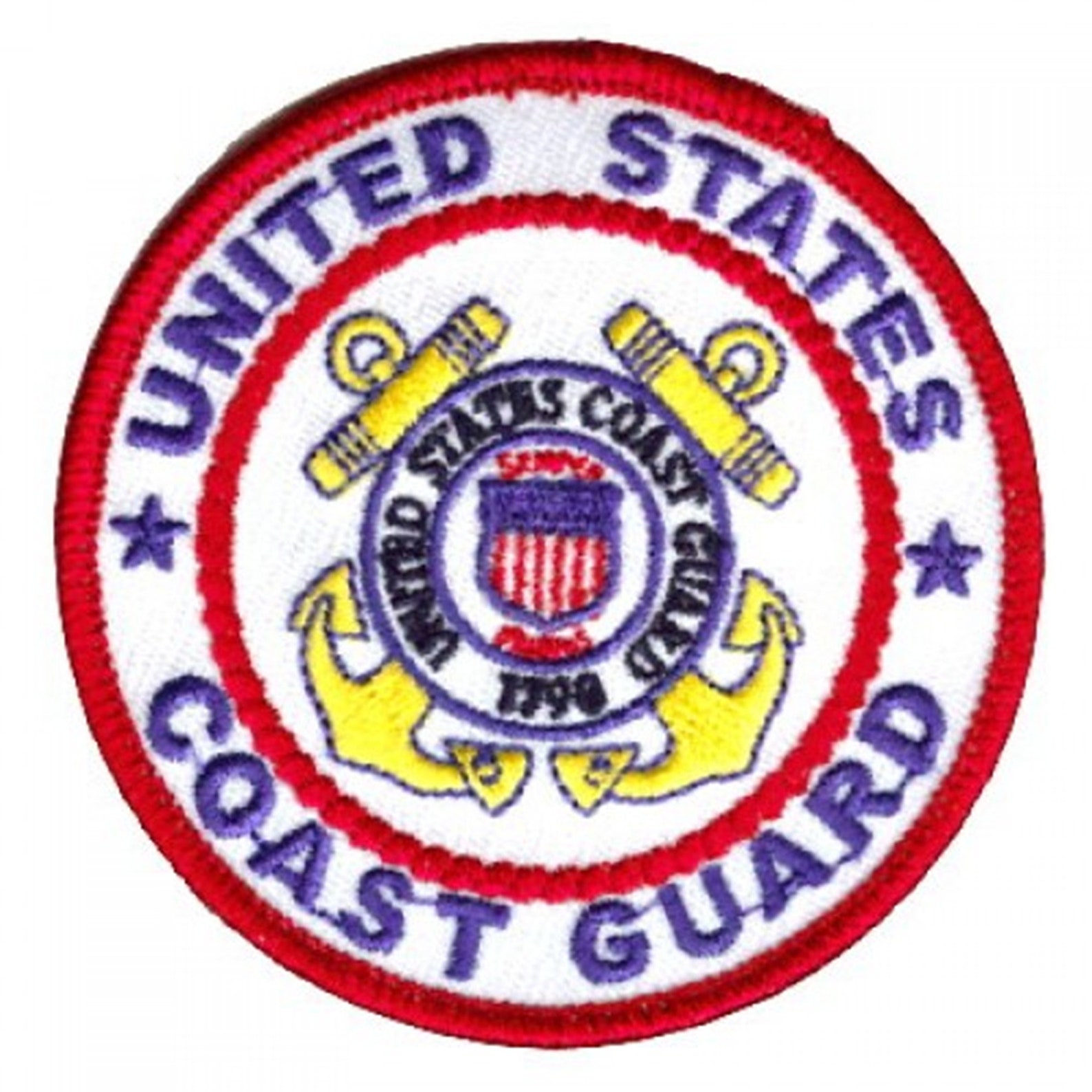 United States Coast Guard Embroidered Round Patch USA United - Etsy