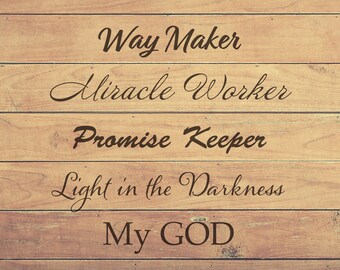 Way Maker Sign - Etsy
