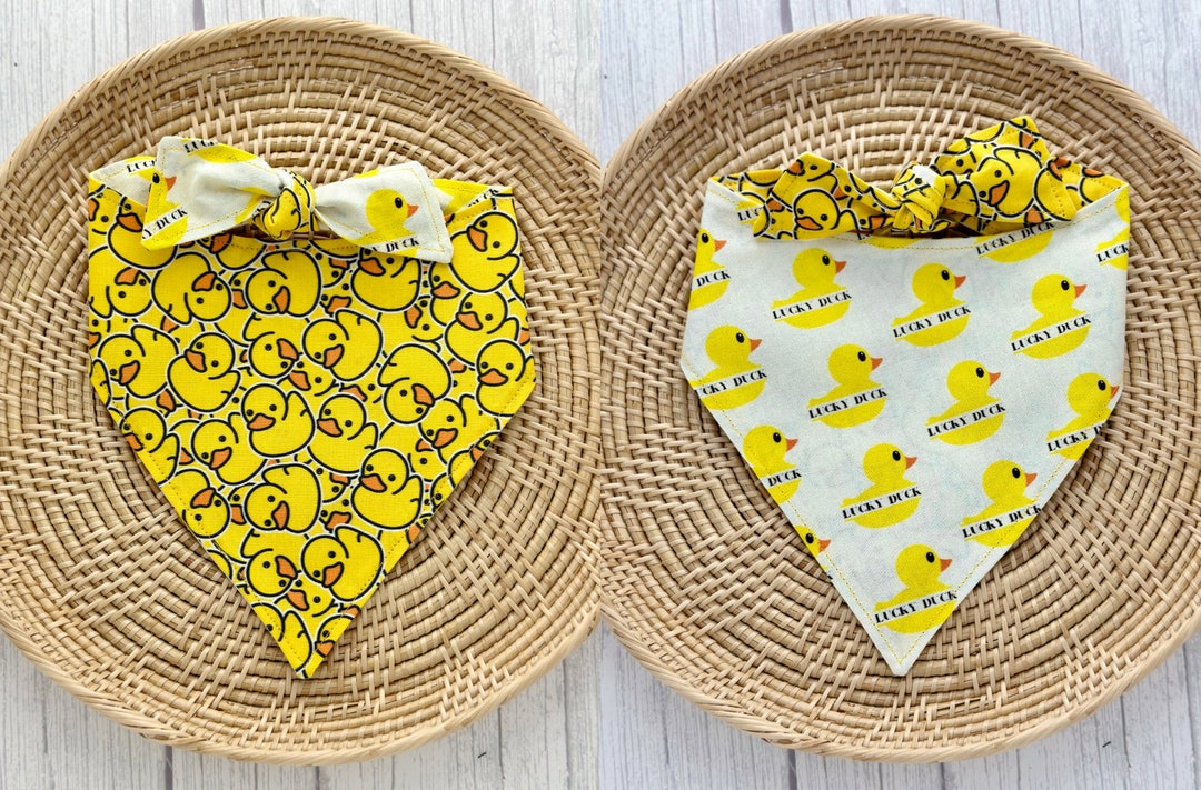 Duck Dog Bandana, Duck Bandana, Rubber Duck, Dog Bandana, Reversible ...