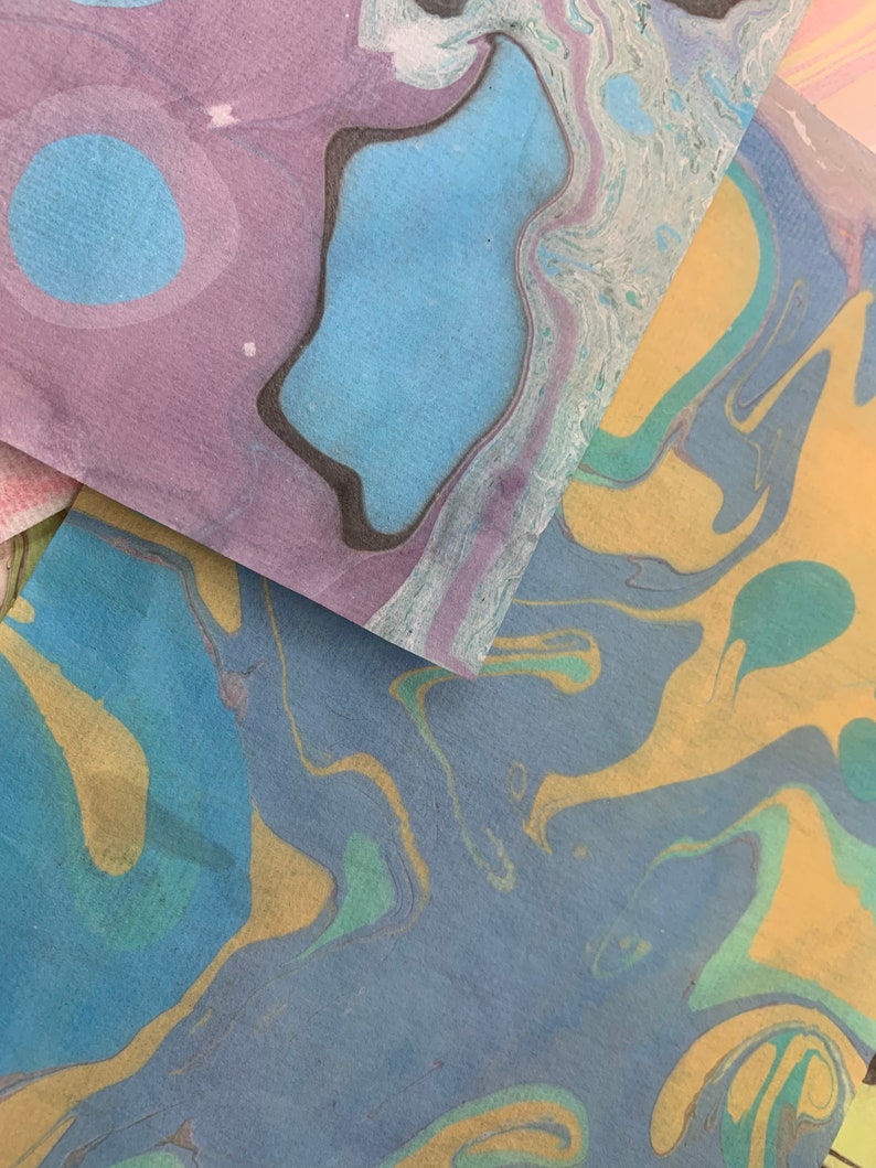 Suminagashi Japanese Marbling Art Kit Create 16 Pieces of - Etsy UK