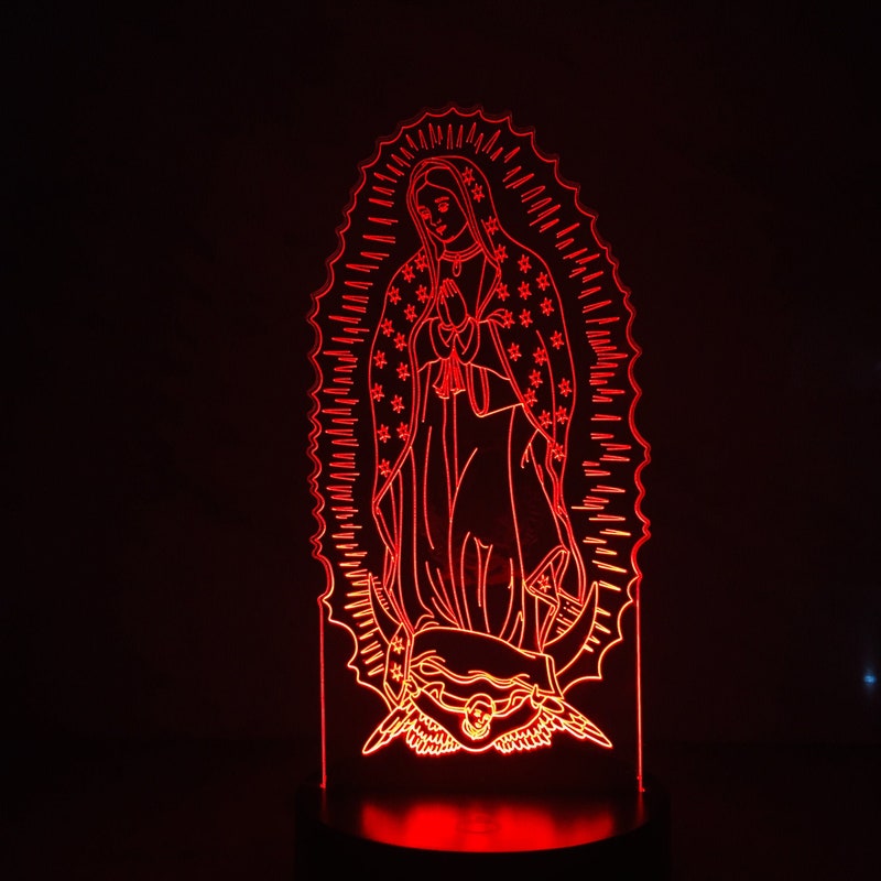 Virgin Mary Led Lamp - Etsy