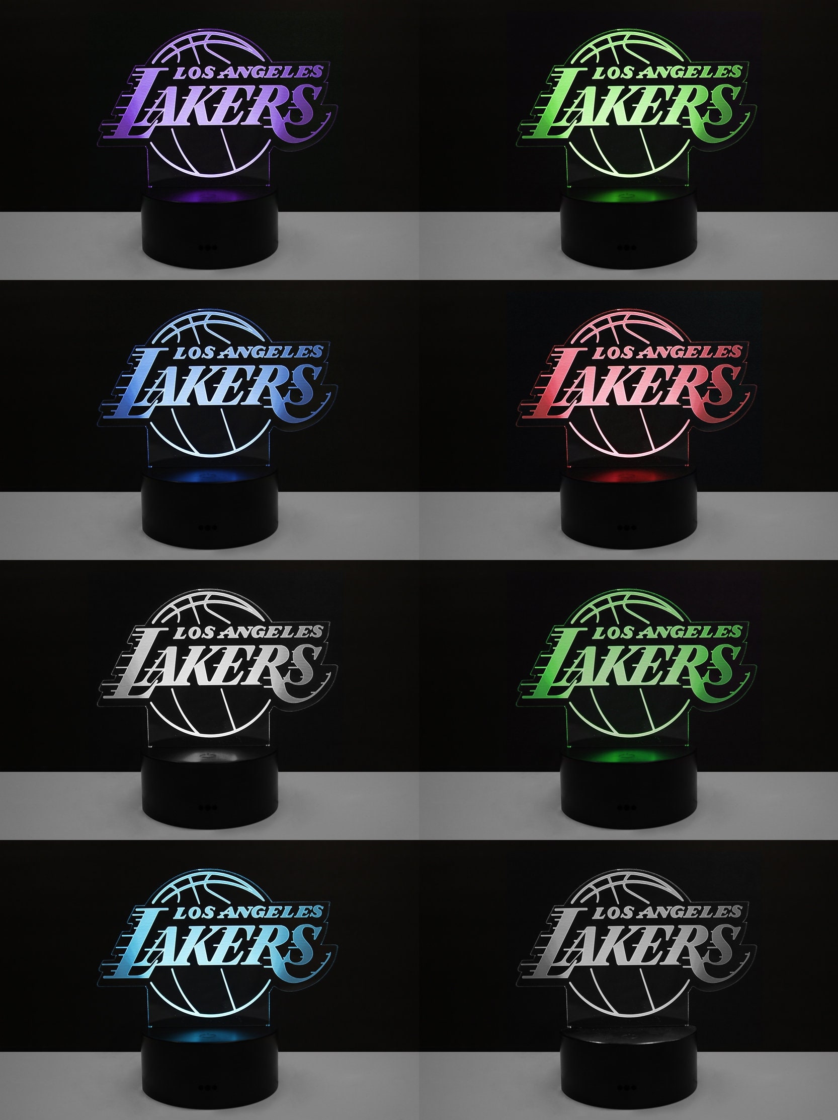 Los Angeles Lakers Logo Basketball 7 Color LED Lamp Night - Etsy