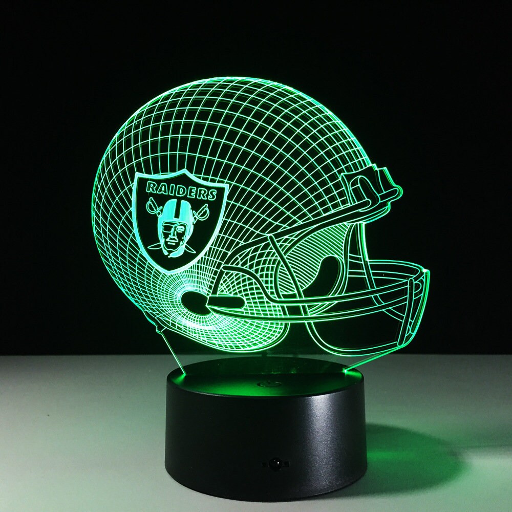 Oakland Raiders Las Vegas 7 Color LED Lamp Night Light | Etsy
