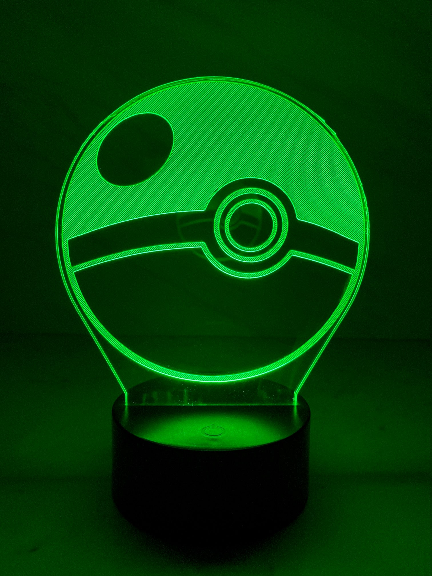 Pokemon Pokeball Pikachu 7 Color LED Lamp Night Light Birthday - Etsy