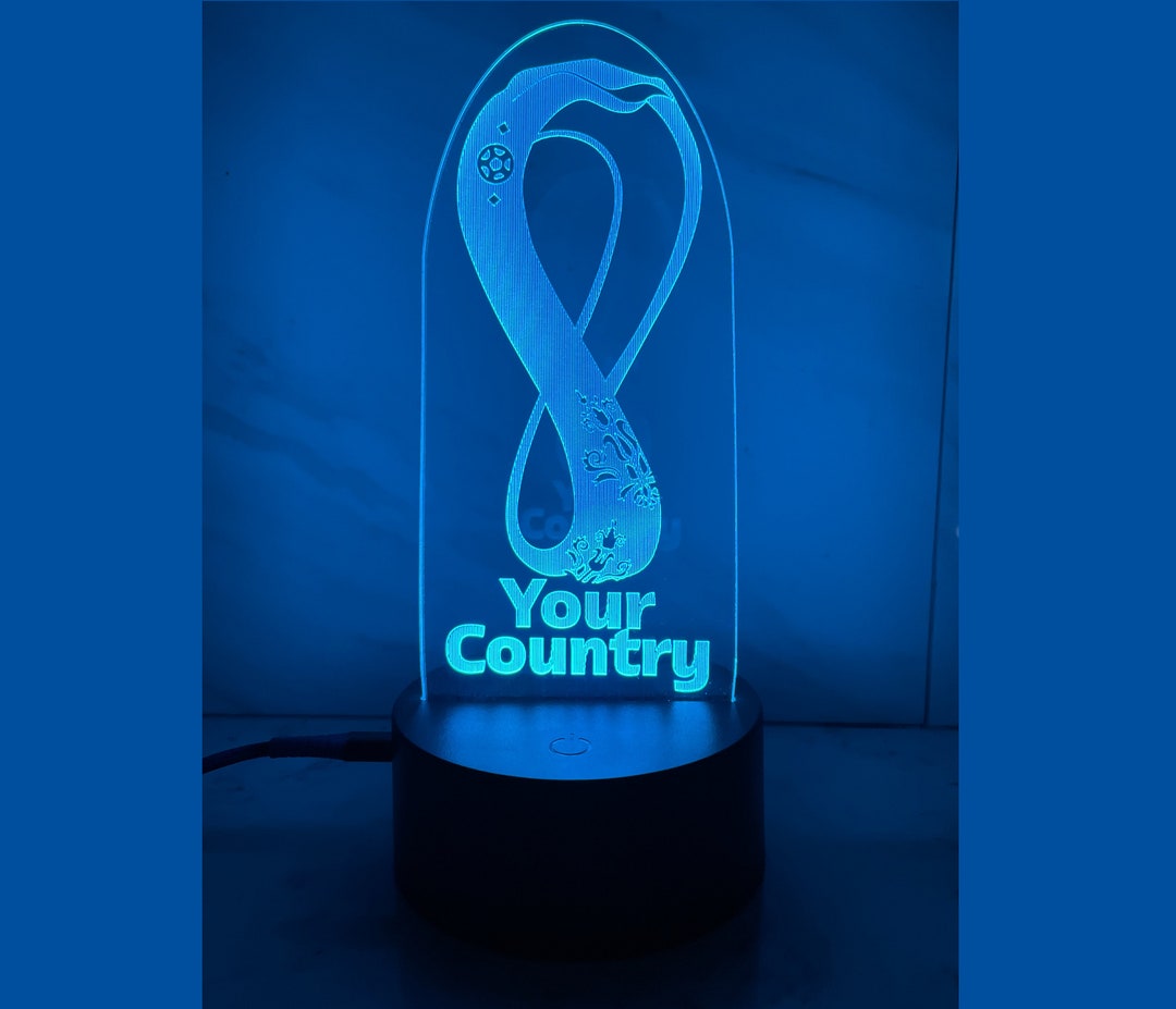 FIFA World Cup Qatar 2022 Customize Your Country 7 Color LED Lamp Night ...