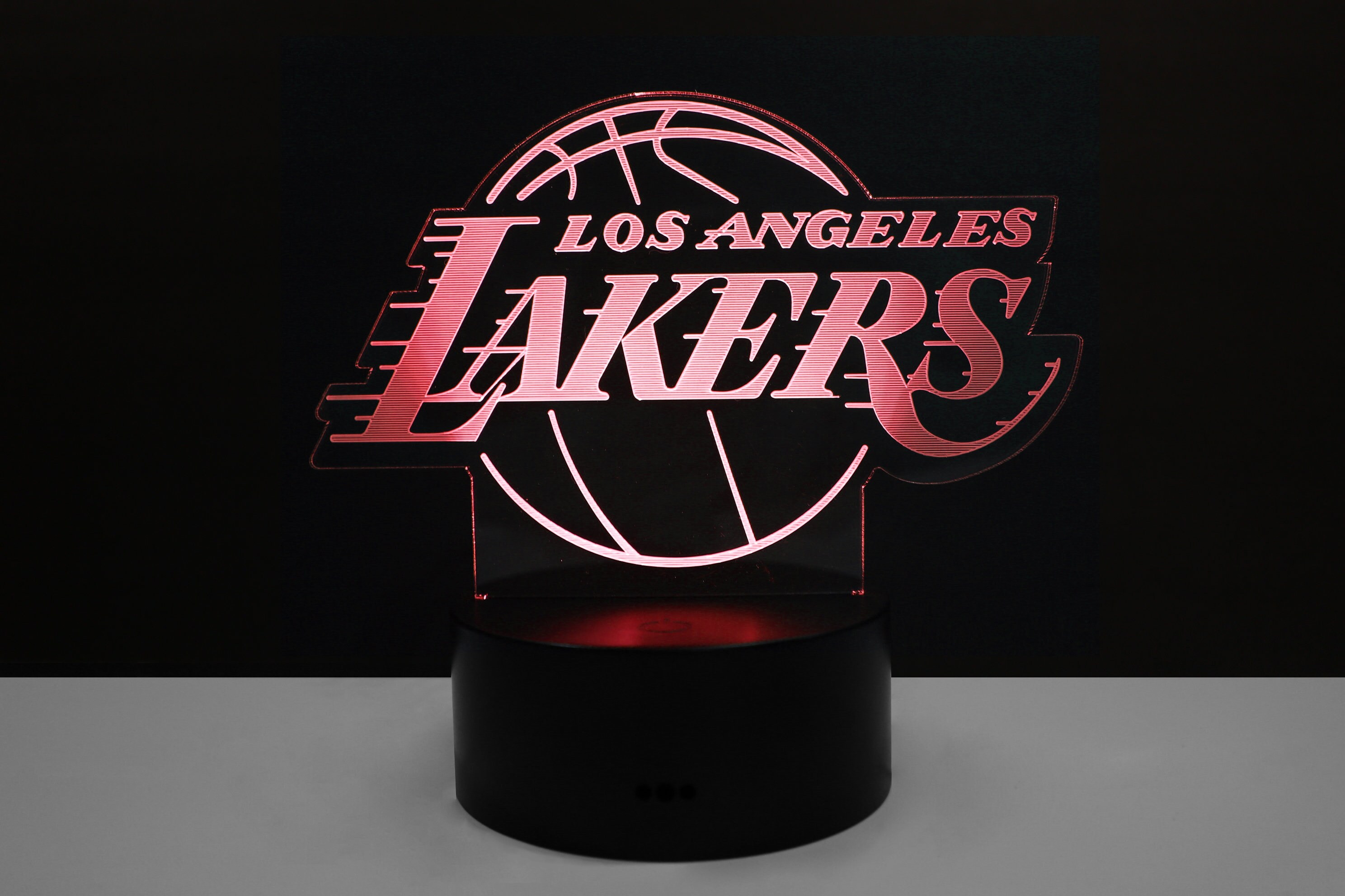 Los Angeles Lakers Logo Basketball 7 Color LED Lamp Night - Etsy