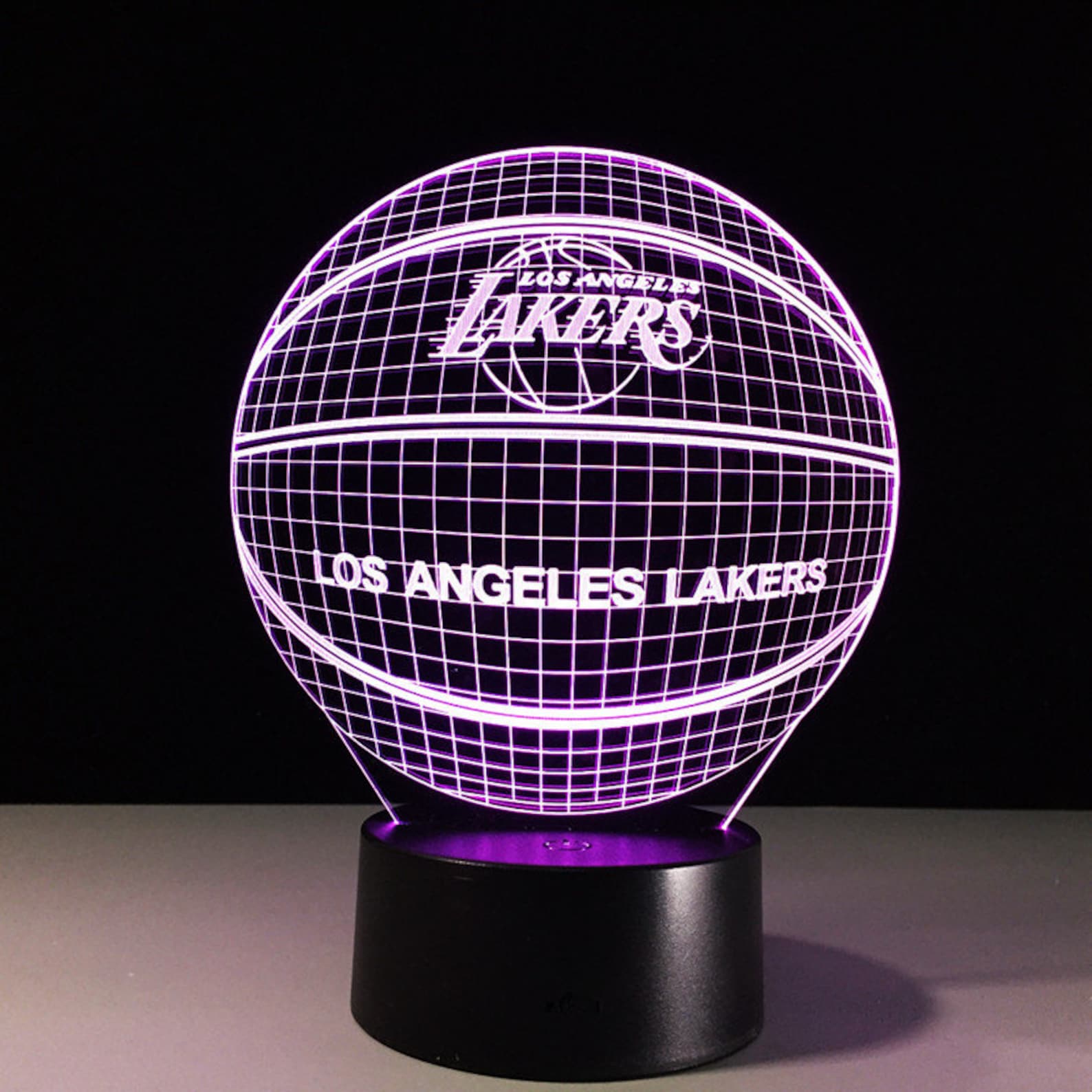 Los Angeles Lakers Basketball 7 Color LED Lamp Night Light | Etsy