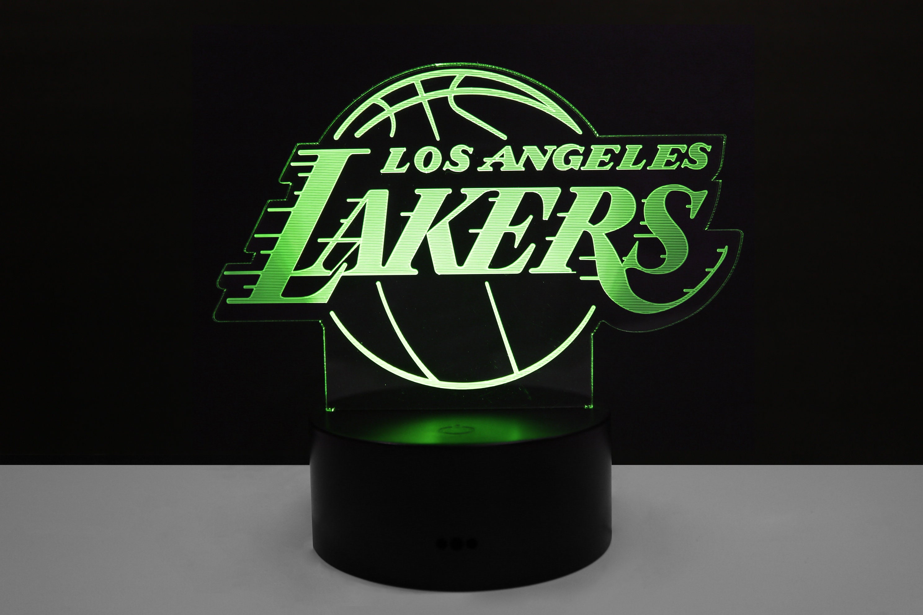 Los Angeles Lakers Logo Basketball 7 Color LED Lamp Night - Etsy