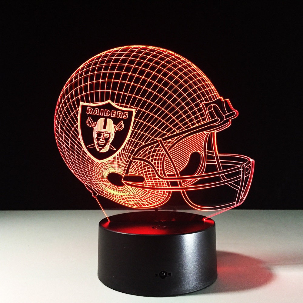 Oakland Raiders Las Vegas 7 Color LED Lamp Night Light | Etsy