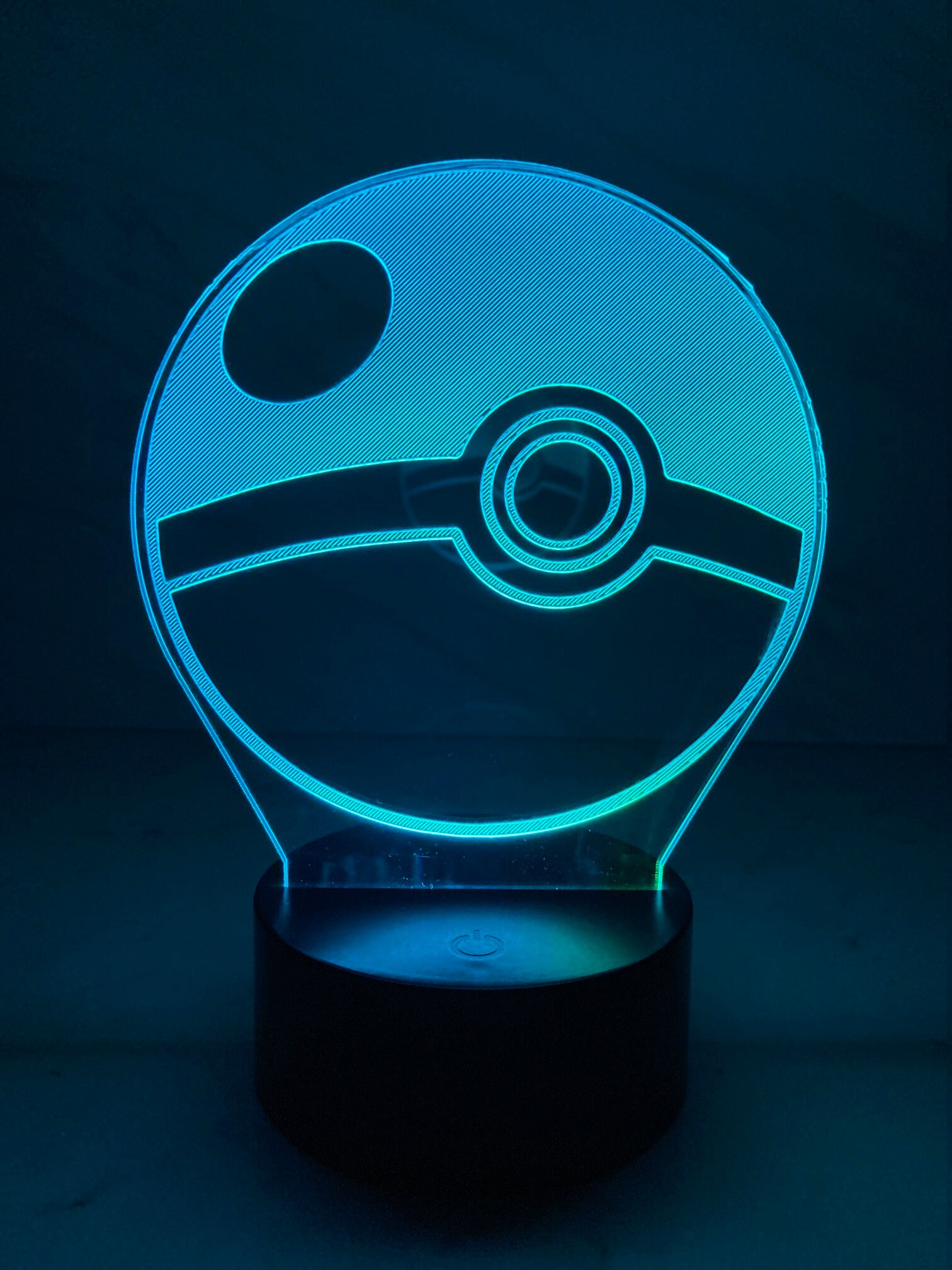 Pokemon Pokeball Pikachu 7 Color LED Lamp Night Light Birthday - Etsy