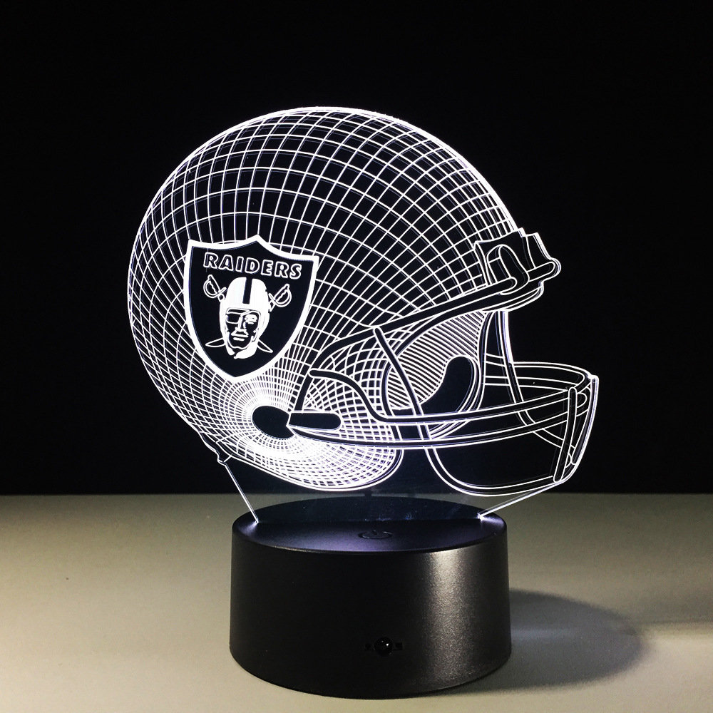 Oakland Raiders Las Vegas 7 Color LED Lamp Night Light | Etsy