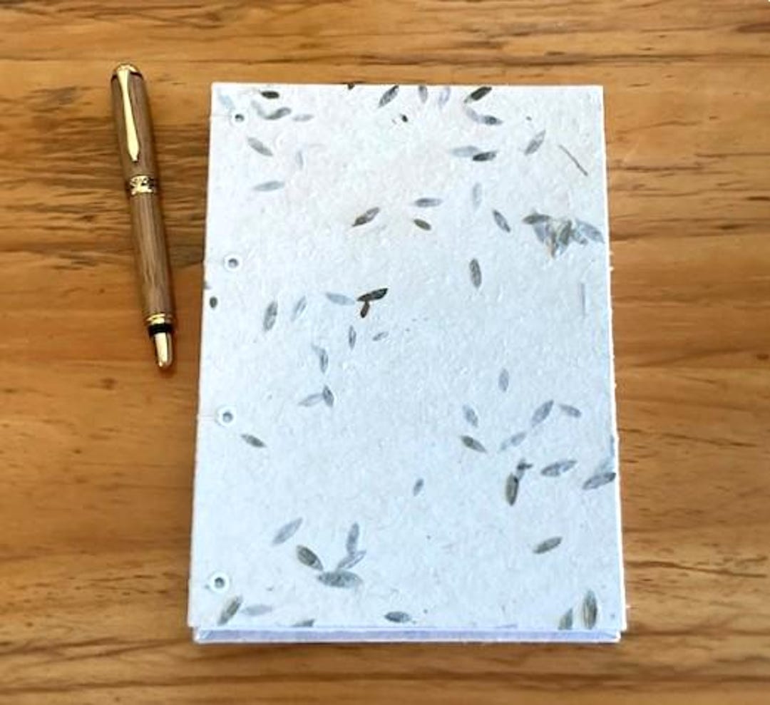 Handbound Lay Flat Journal, Hard Cover Coptic Stitch Blank Book With ...