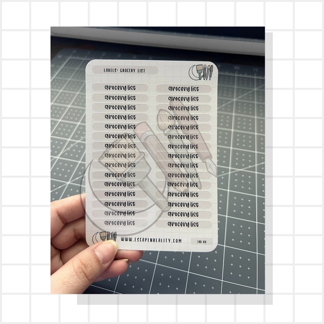 Grocery List Labels Hand Drawn Planner and Bullet Journal Stickers - Etsy