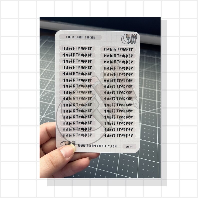 Habit Tracker Labels Hand Drawn Planner and Bullet Journal Stickers - Etsy