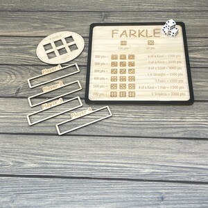 Handcrafted Farkle Dice Game: Baltic Birch Wooden Tray - Etsy