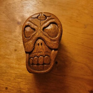 Hand Carved Wooden Puzzle Box - Etsy