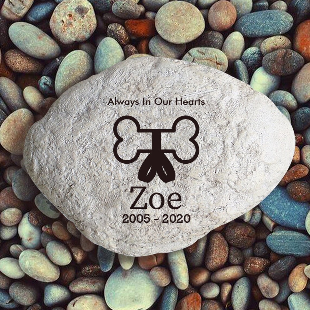 Pebble Design Pet Memorial Stones Personalized Garden Stones for Cat ...
