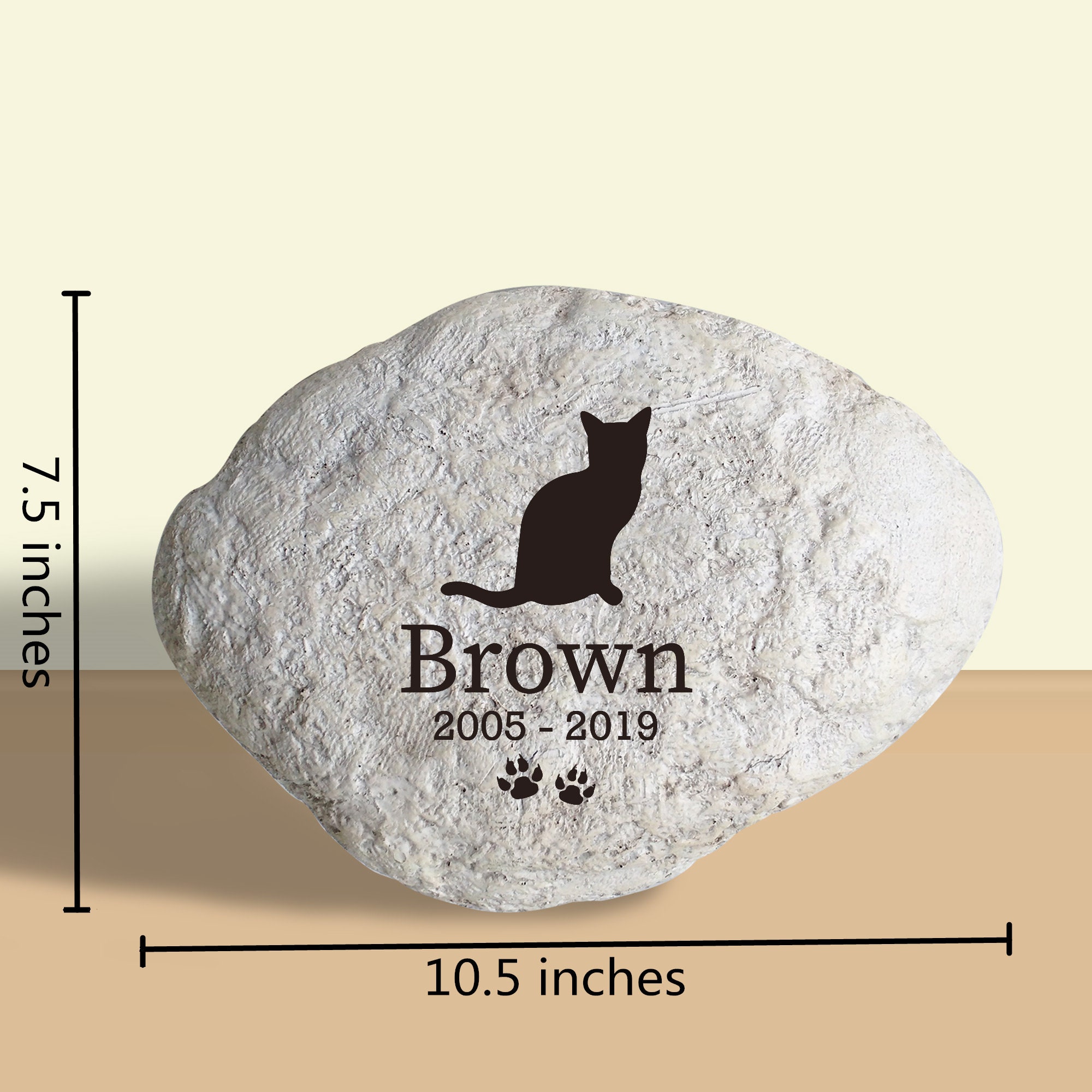 Pebble Design Pet Memorial Stones Personalized Garden Stones | Etsy