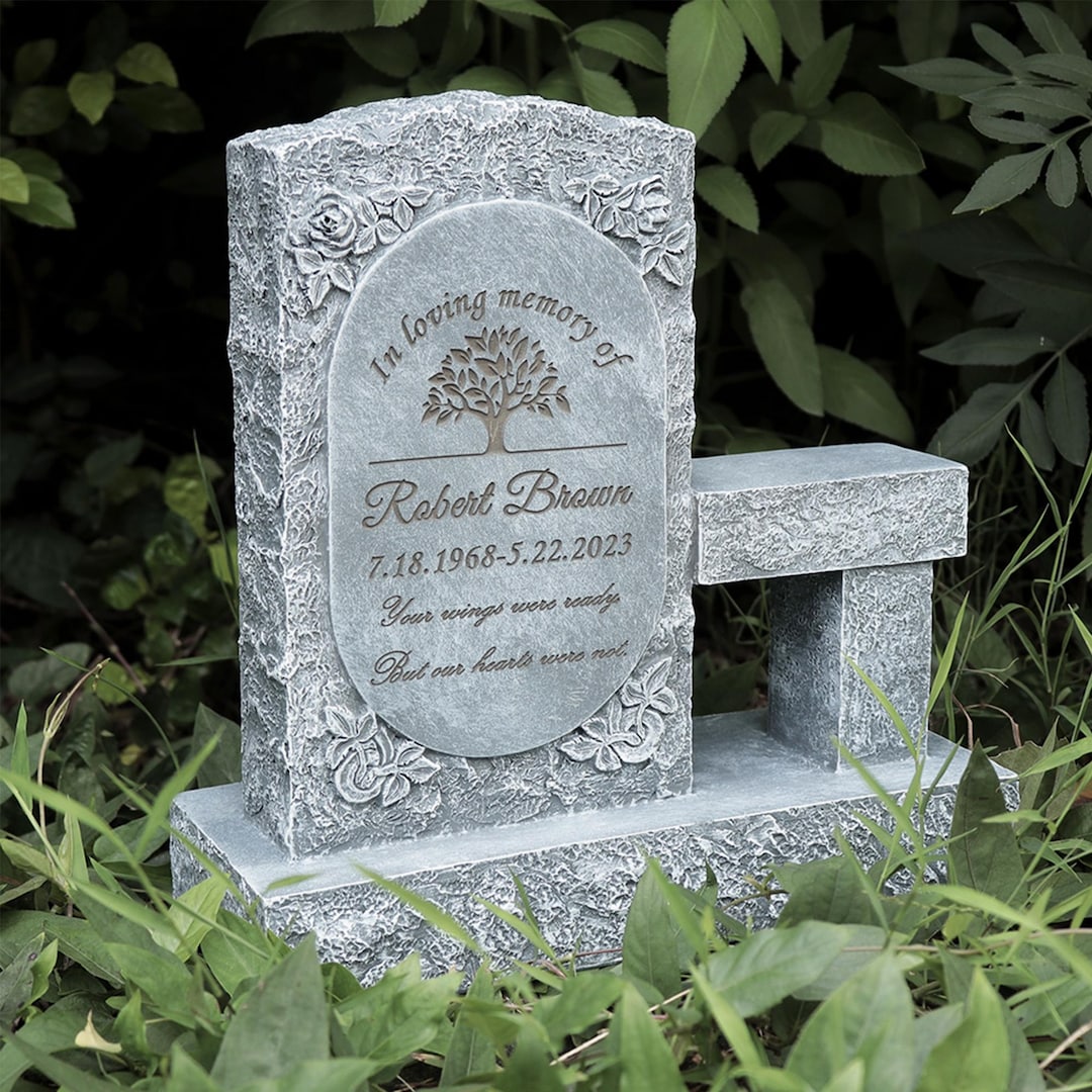 Personalized Human Memorial Bench Garden Stone for Loved Ones ...