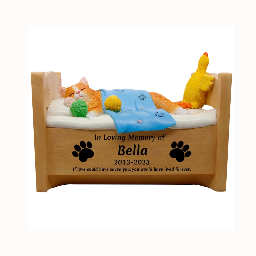 Personalized Cat Urns for Ashes, Pet Ashes Urn Cat Memorial Statue ...