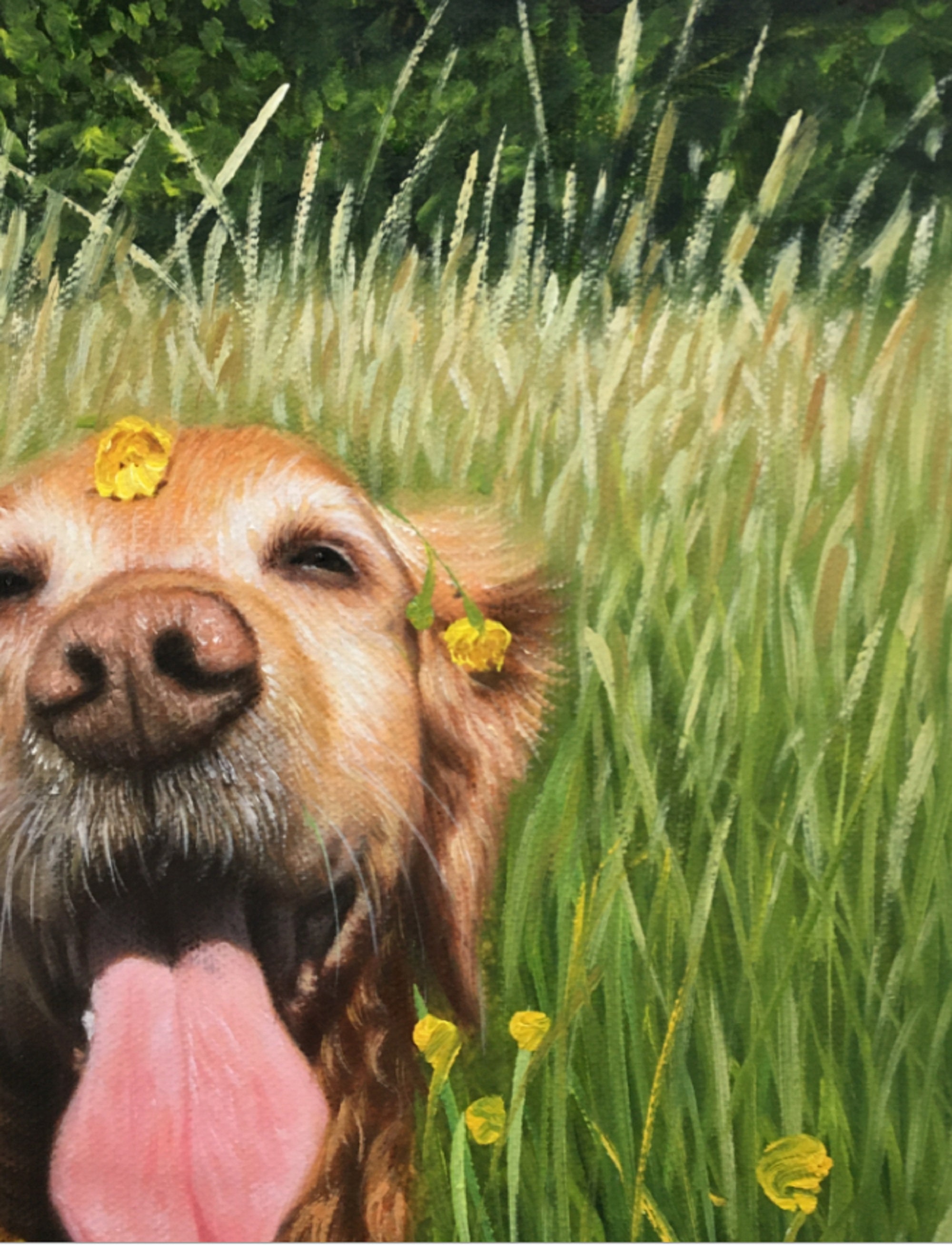 Pet Portrait Custom Dog Painting From Photo Realistic Pet - Etsy