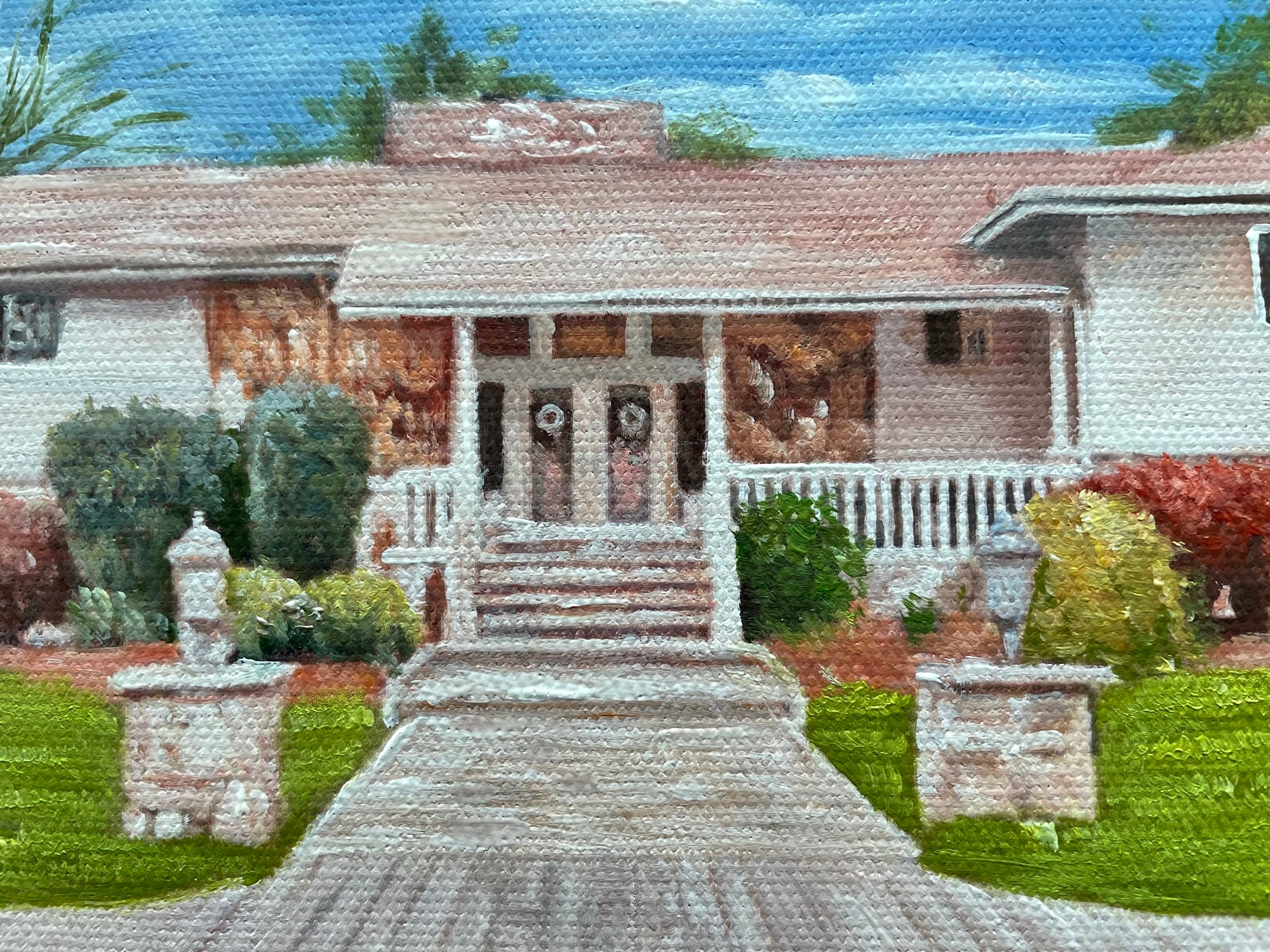 Custom House Portrait, House Painting on Canvas,home Portrait ...