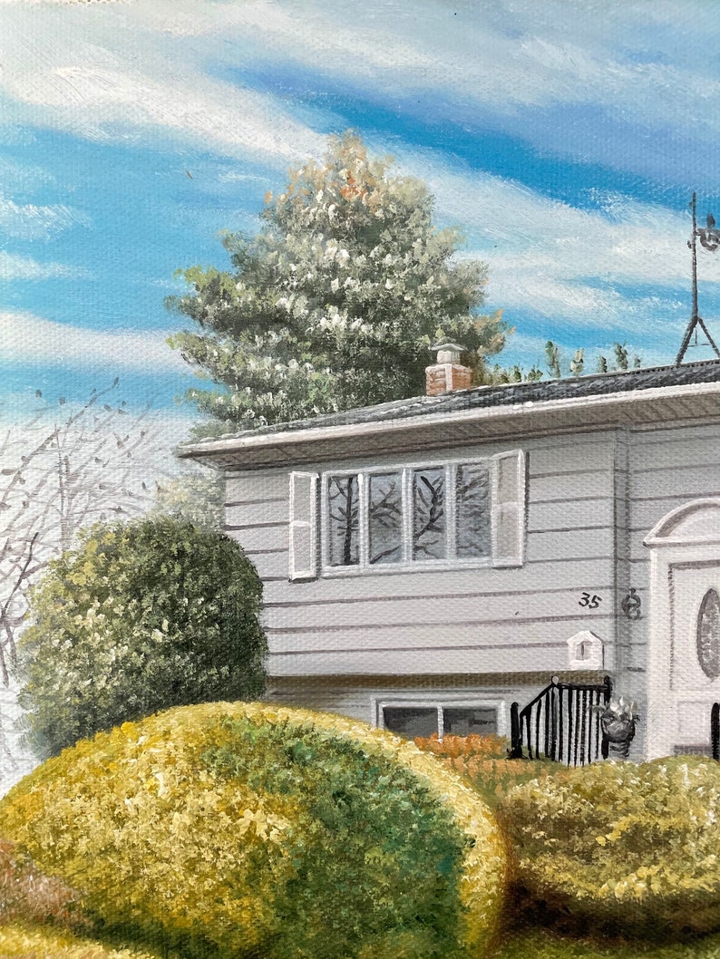 Custom House Portrait Painting, Home Painting From Photo, Housewarming ...