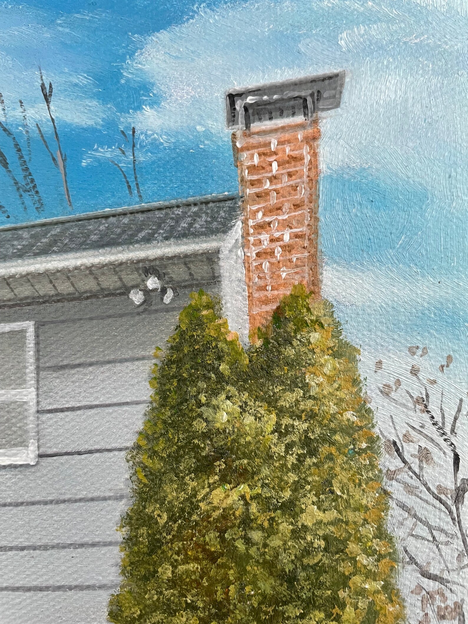 Custom House Portrait Painting, Home Painting From Photo, Housewarming ...