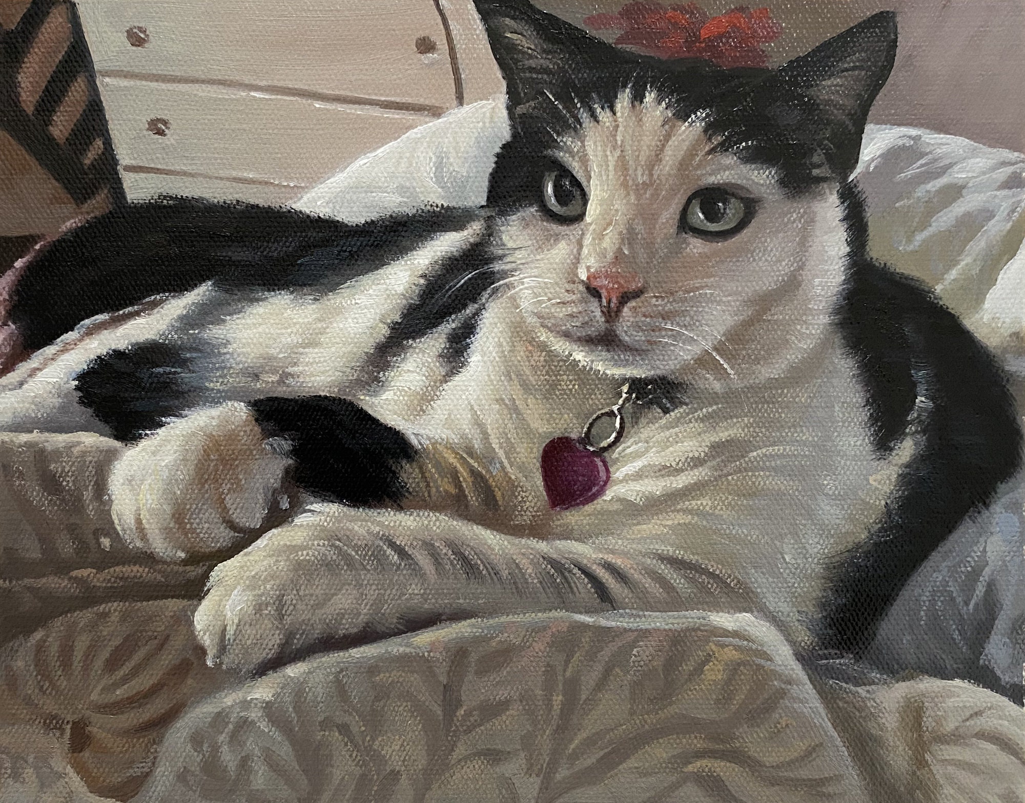 Custom Cat Portrait Painting Pet Portrait From - Etsy