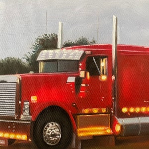 Truck Painting, Custom Truck Portrait, Car Oil Painting on Canvas ...