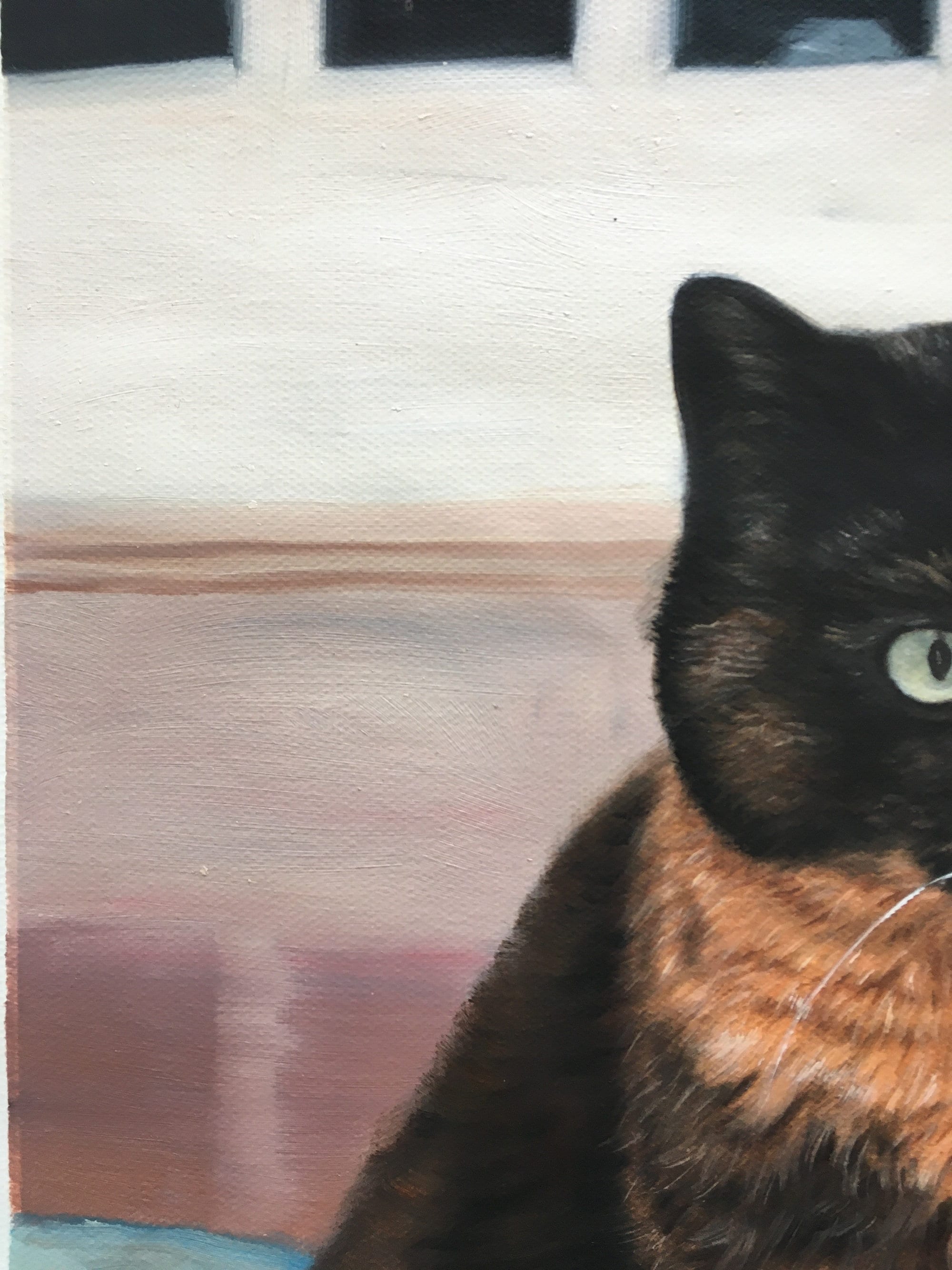 Pet Portrait Painting Framed Cat Wall Art Custom Cat | Etsy