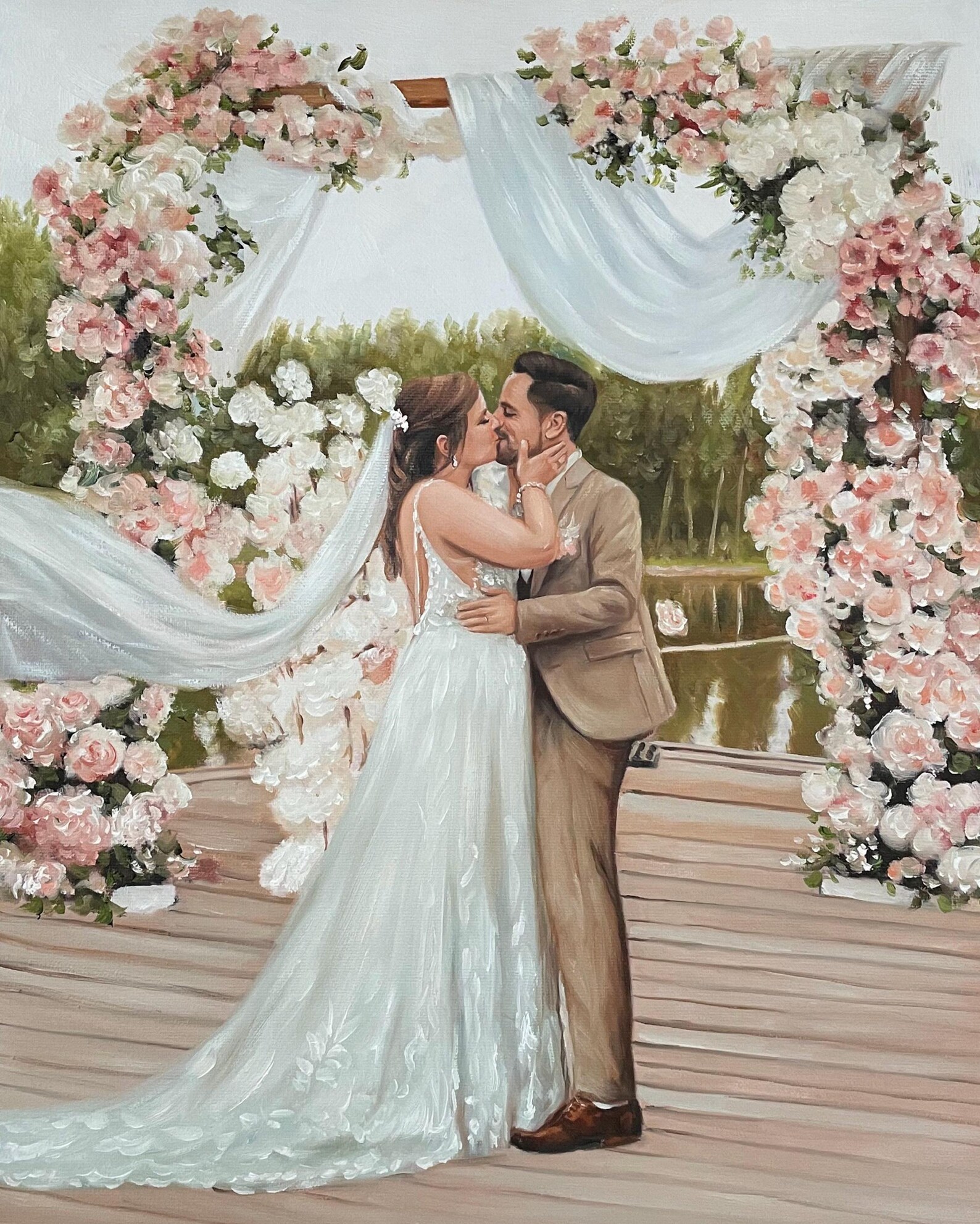 Custom Wedding Painting,wedding Portrait on Canvas,personalized Oil ...