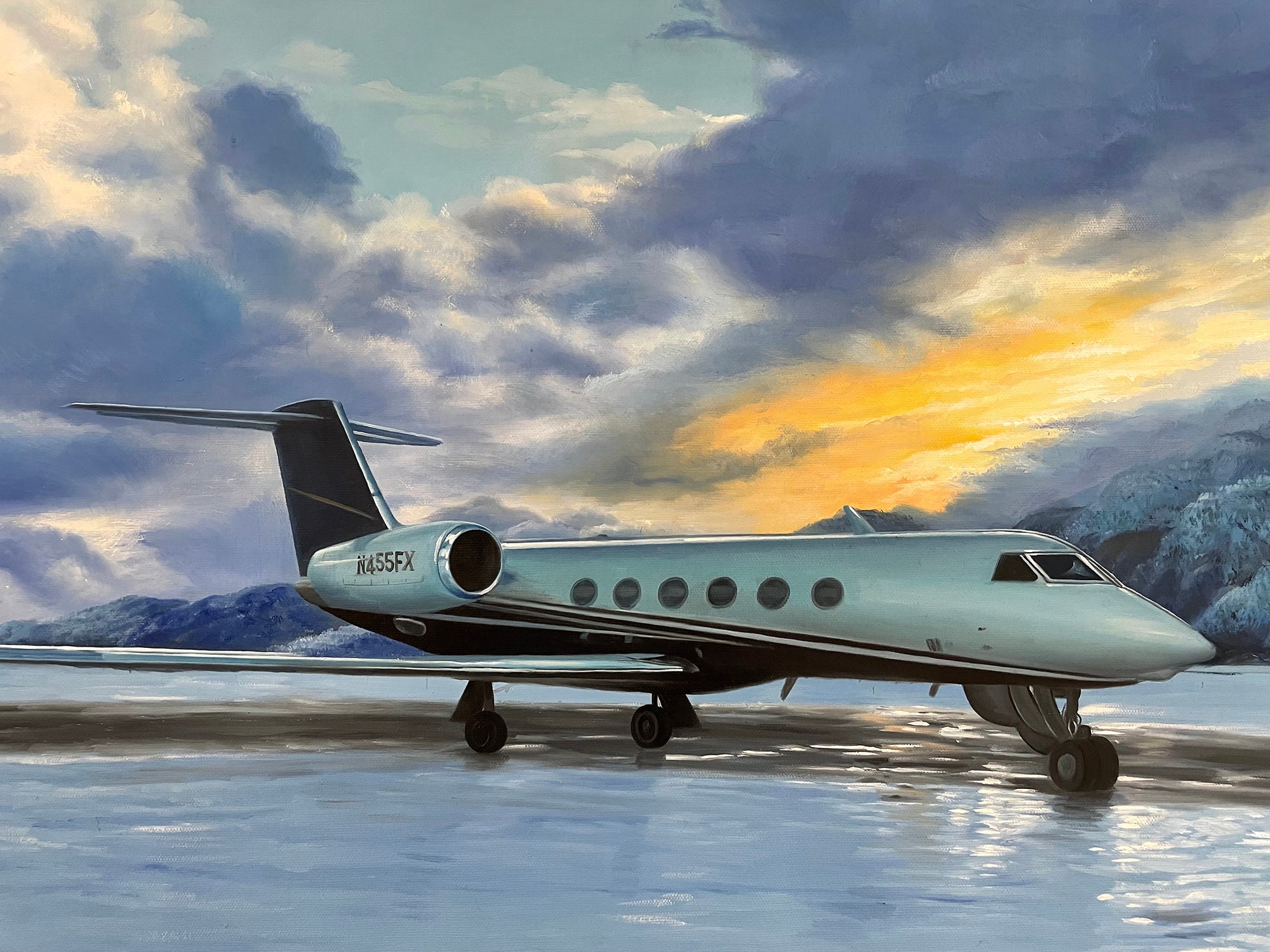 Commissioned Aircraft Paintings, Custom Plane Painting From Photo ...