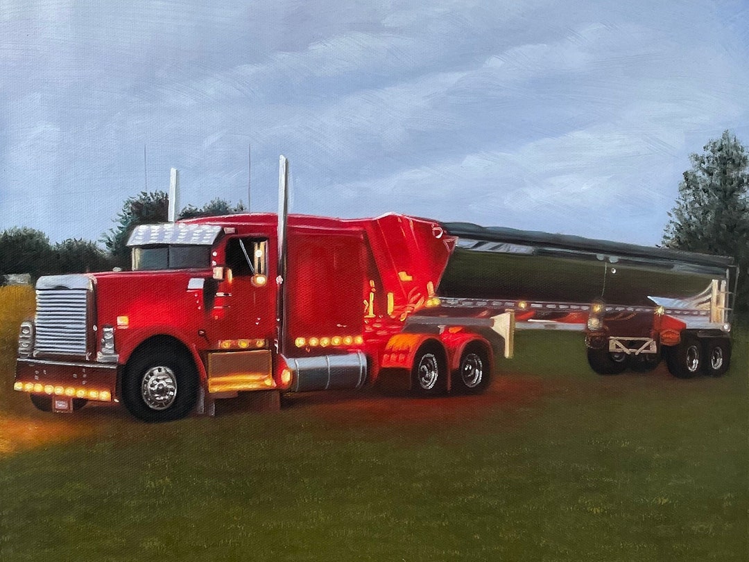 Truck Painting, Custom Truck Portrait, Car Oil Painting on Canvas ...