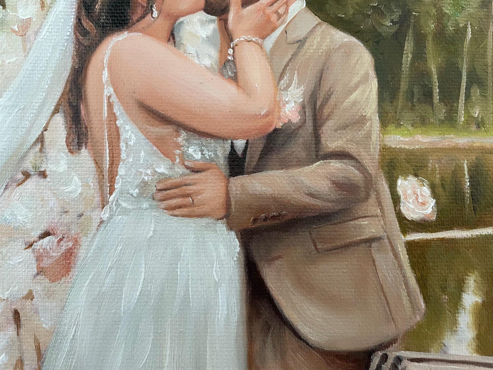 Custom Wedding Painting,wedding Portrait on Canvas,personalized Oil ...