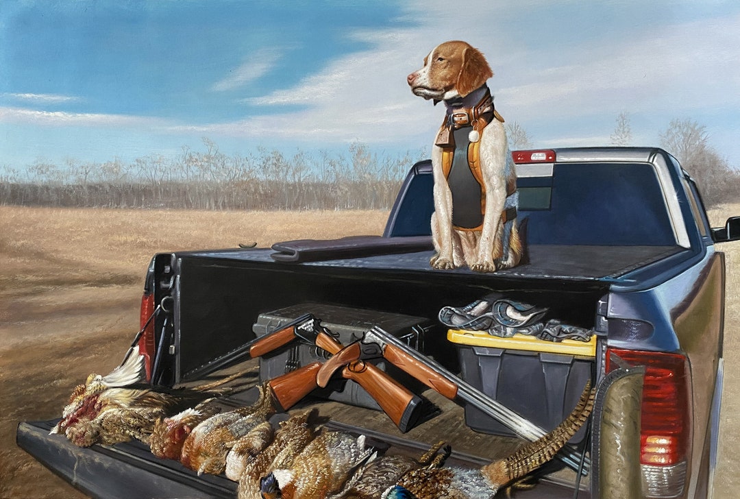 Custom Pet Portrait, Hunting Dog Oil Painting, German Short Haired ...