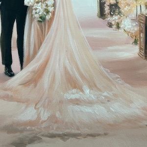 Custom Wedding Oil Painting on Canvas, Custom Portrait Painting, Couple ...