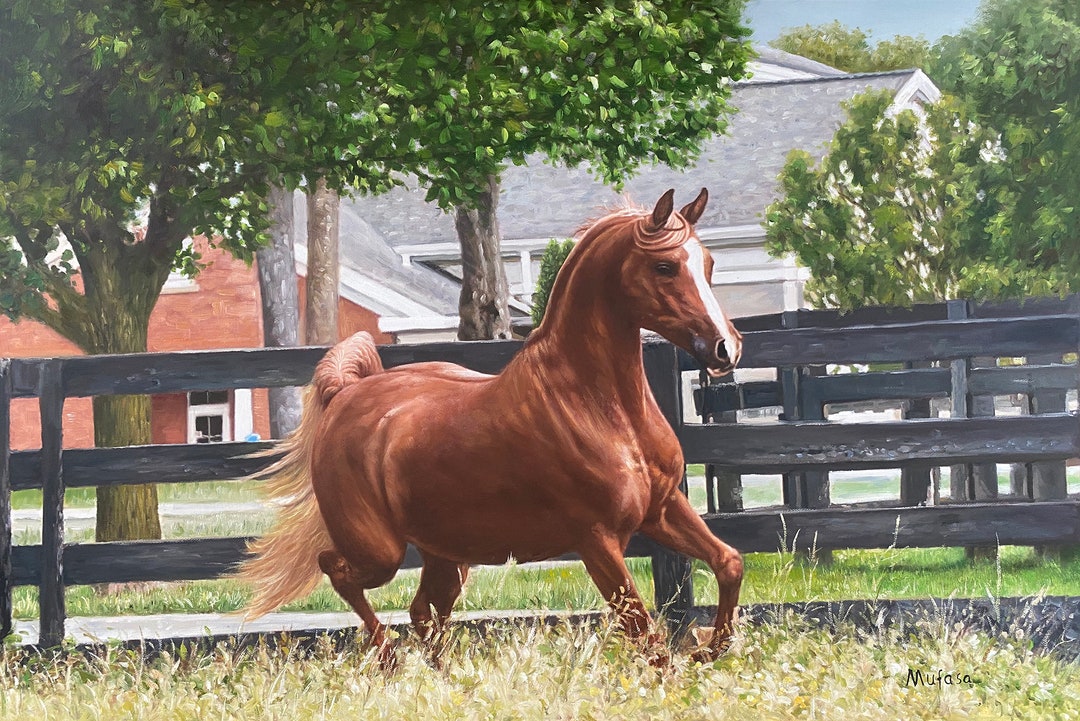Custom Horse Portrait, Commission Horse Painting, Handmade Horse Oil ...