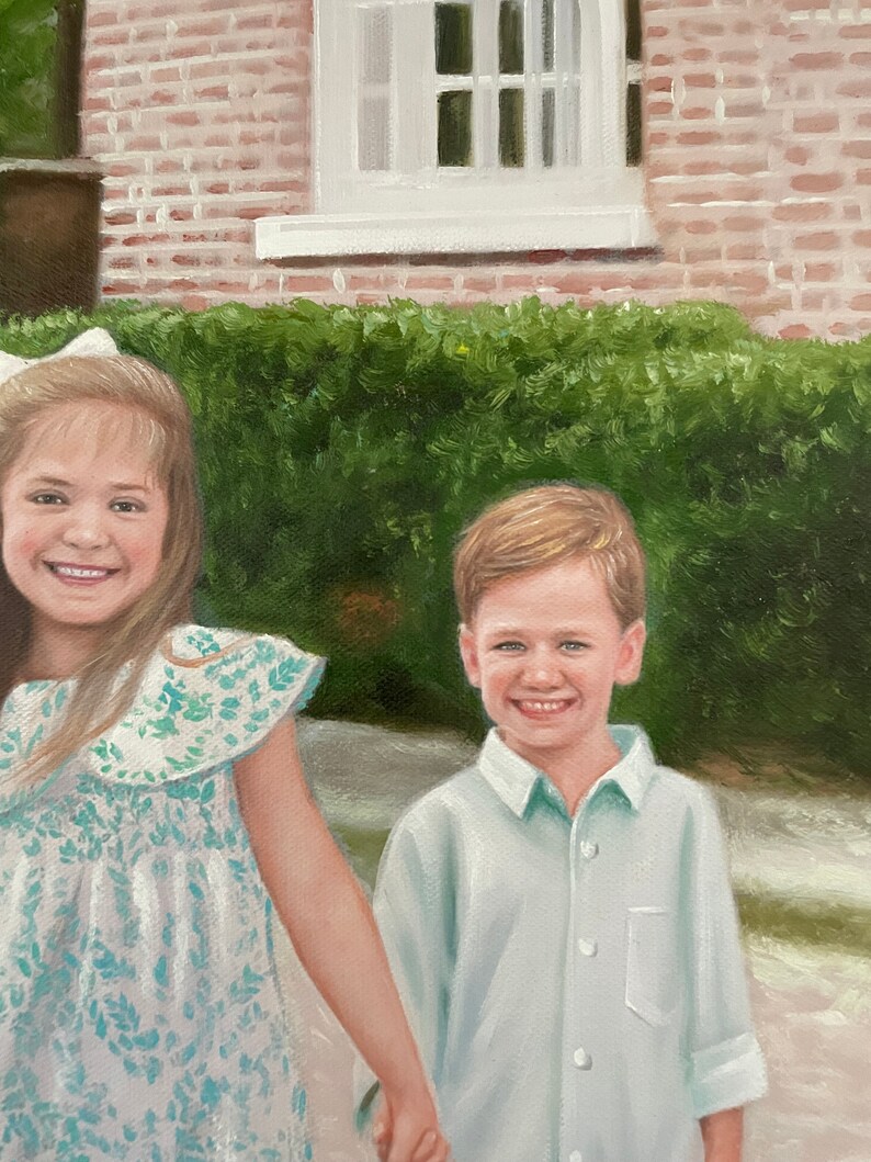 Custom Portrait From Photo, Kids Portrait Painting,commission Family ...