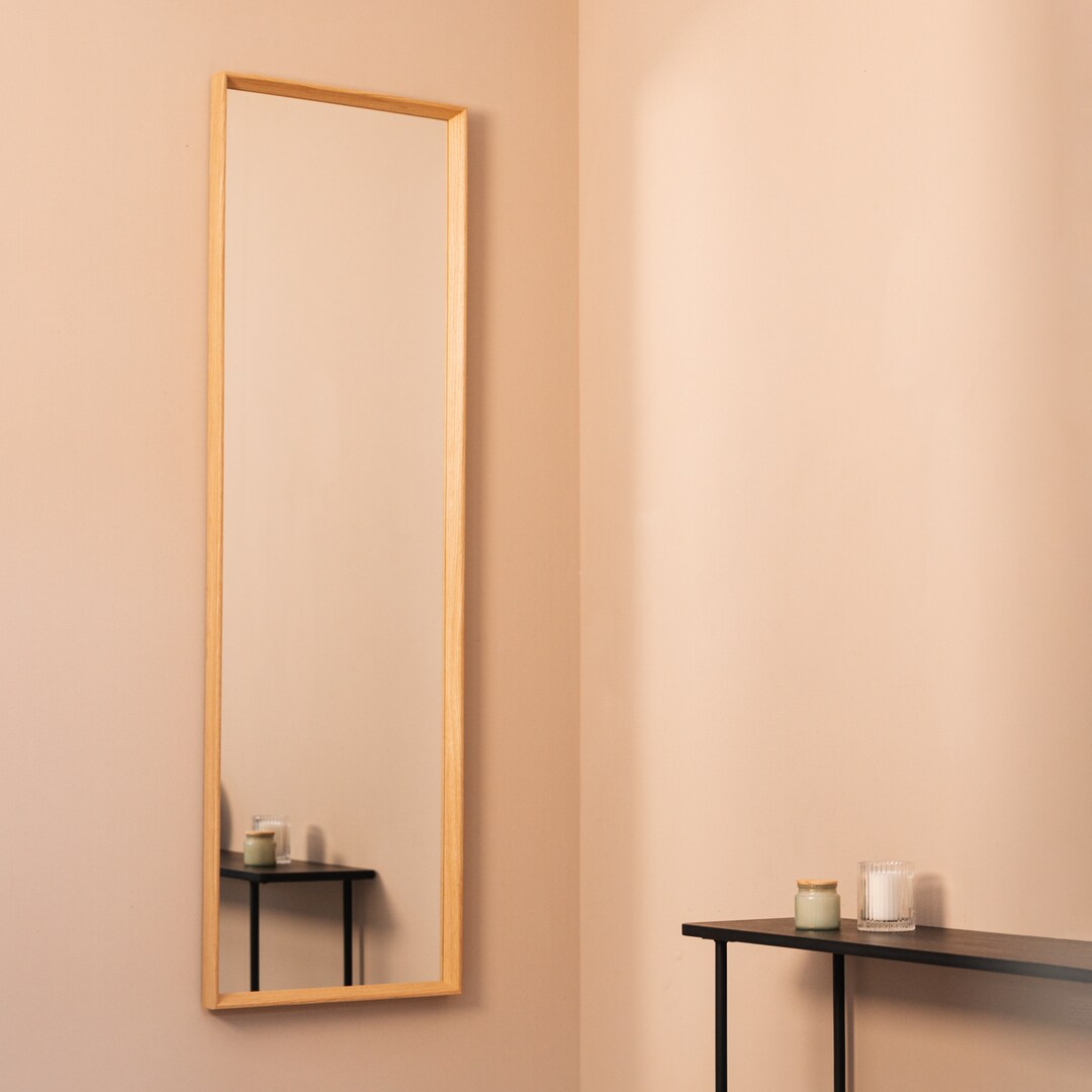 Inside Wall Mirror | Ready to Hang | Solid Wood Frame With Silver ...