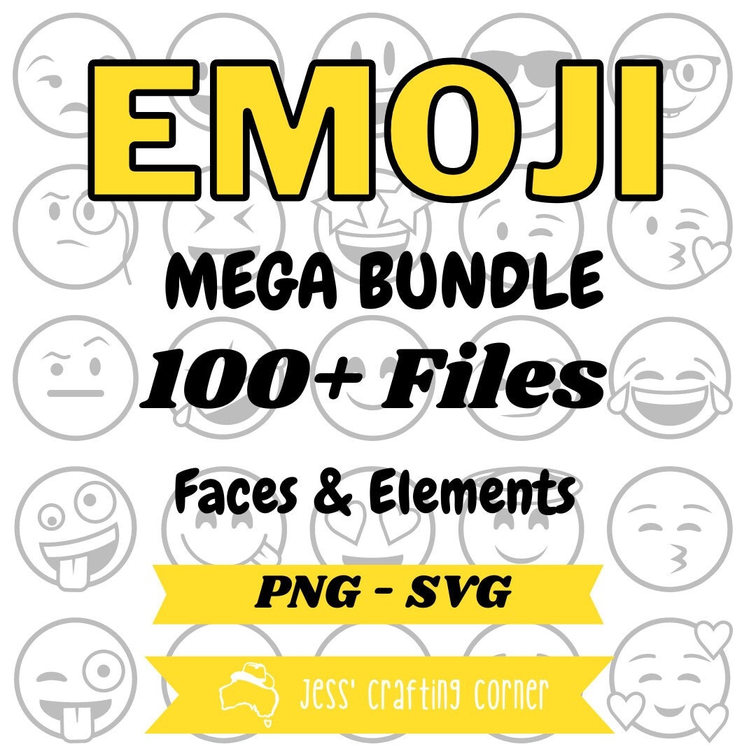 Emoji SVG Bundle, Emoji Cut Files for Cricut, Emoji Svg Clipart, Emoji ...