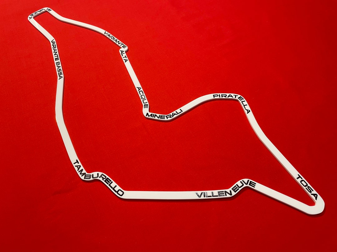Track Art Imola With Corner Names Acrylic Artwork - Etsy