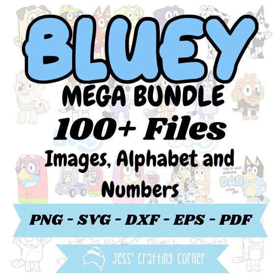 Bundle Bluey svg, Bluey vector, bluey heeler svg, bluey cutfile