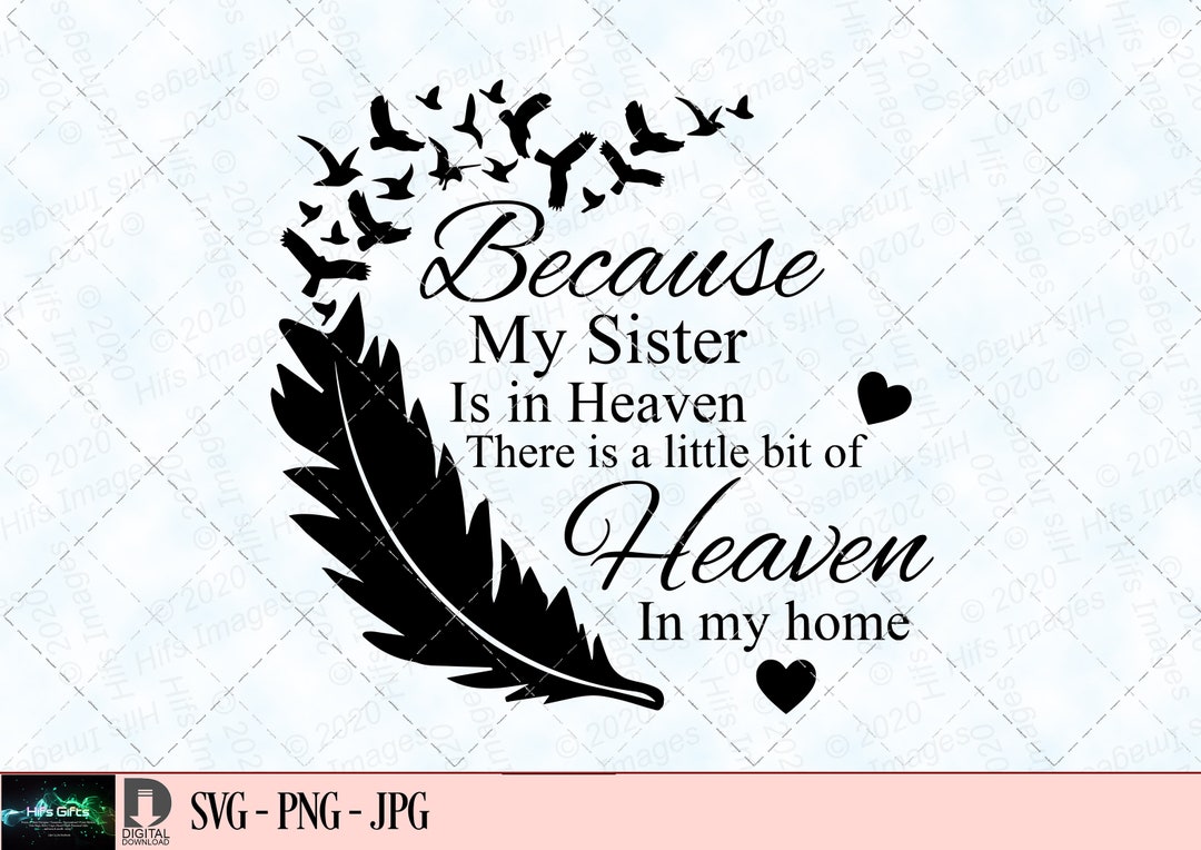 Porque mi hermana está en el cielo svg Recuerdo svg linterna - Etsy México