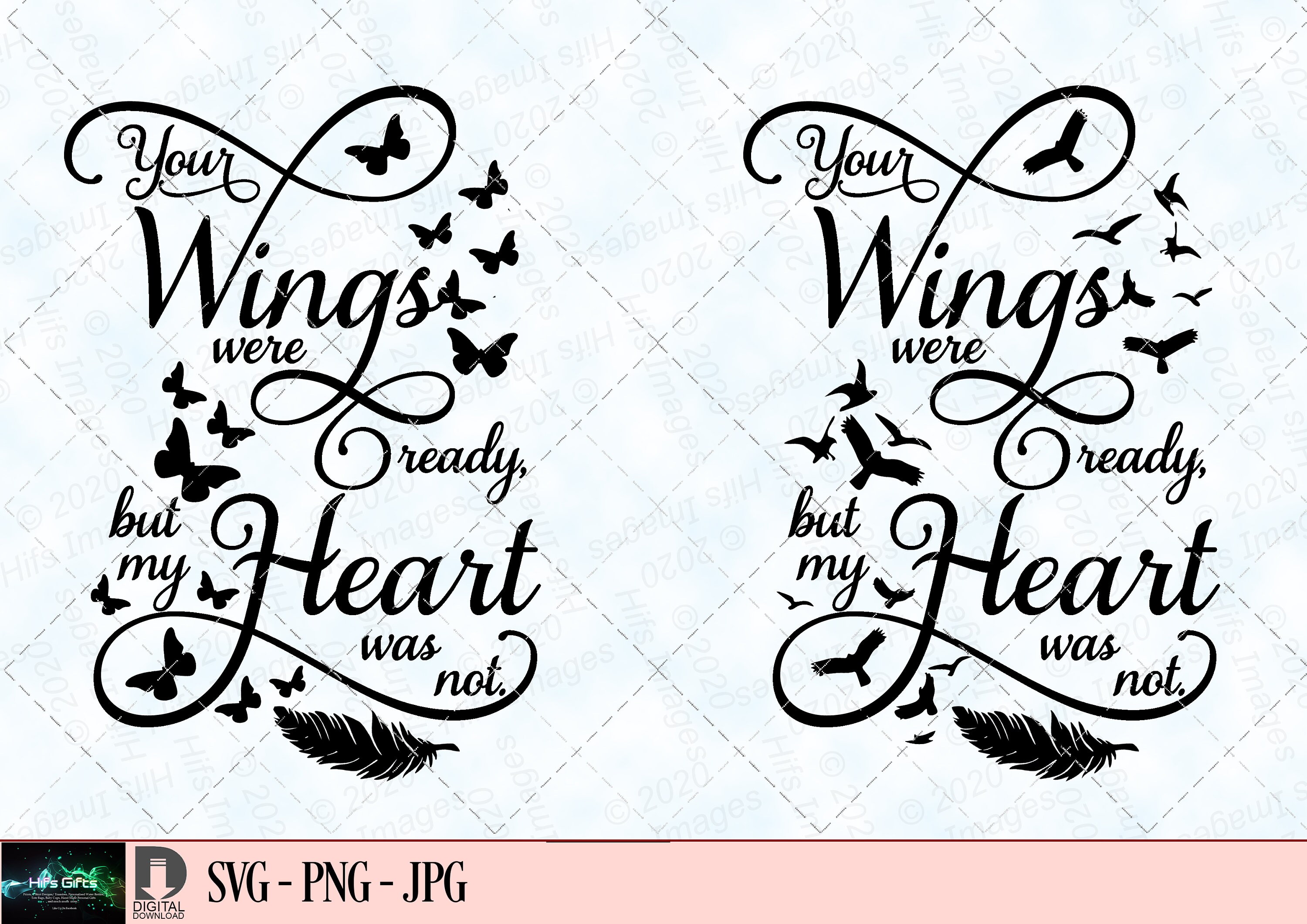Your Wings Were Ready Remembrance Svg Svg Lantern Svg Etsy Finland