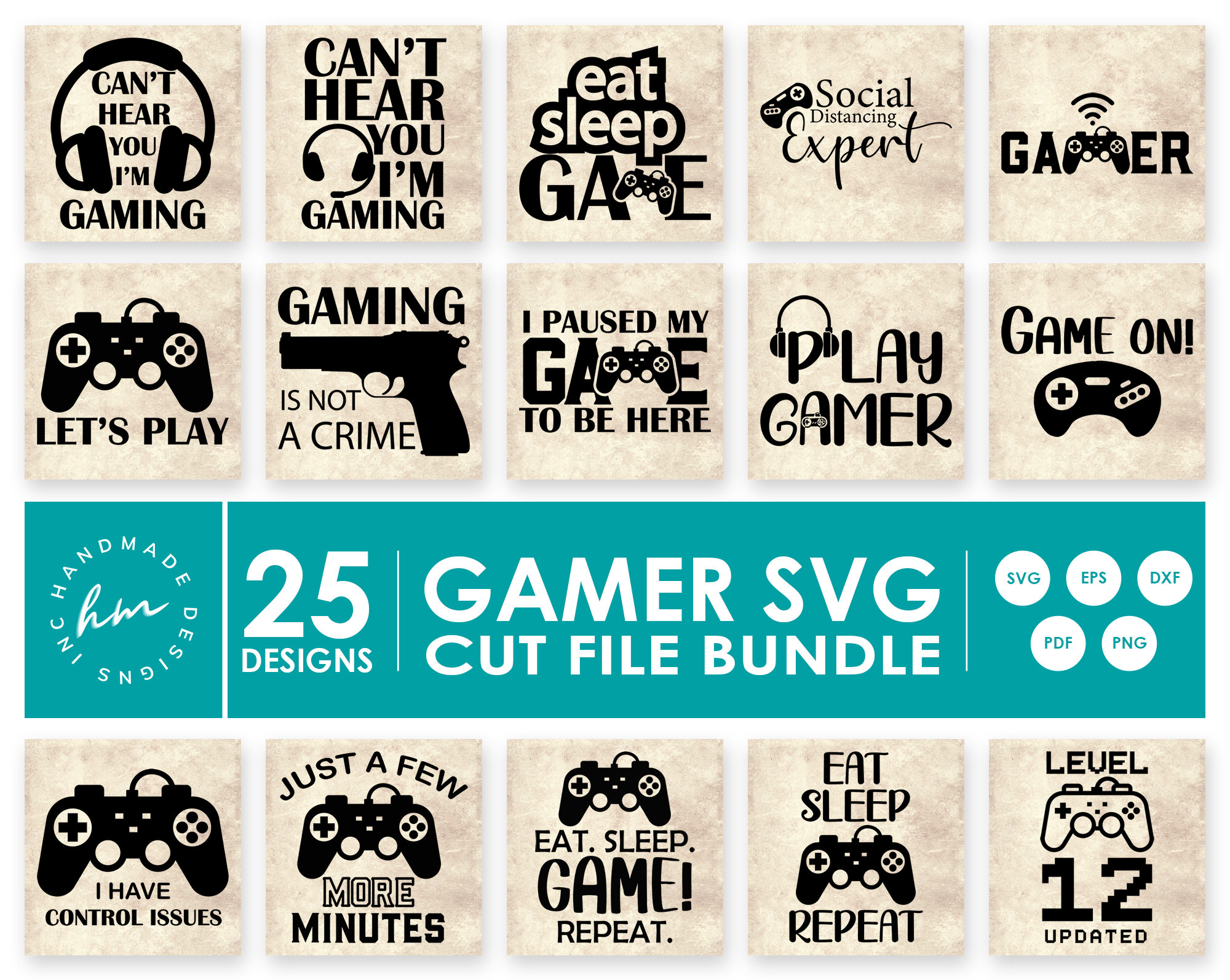 Gamer Svg Bundle 25 Cricut Designs Gamer Boy Svg Files | Etsy