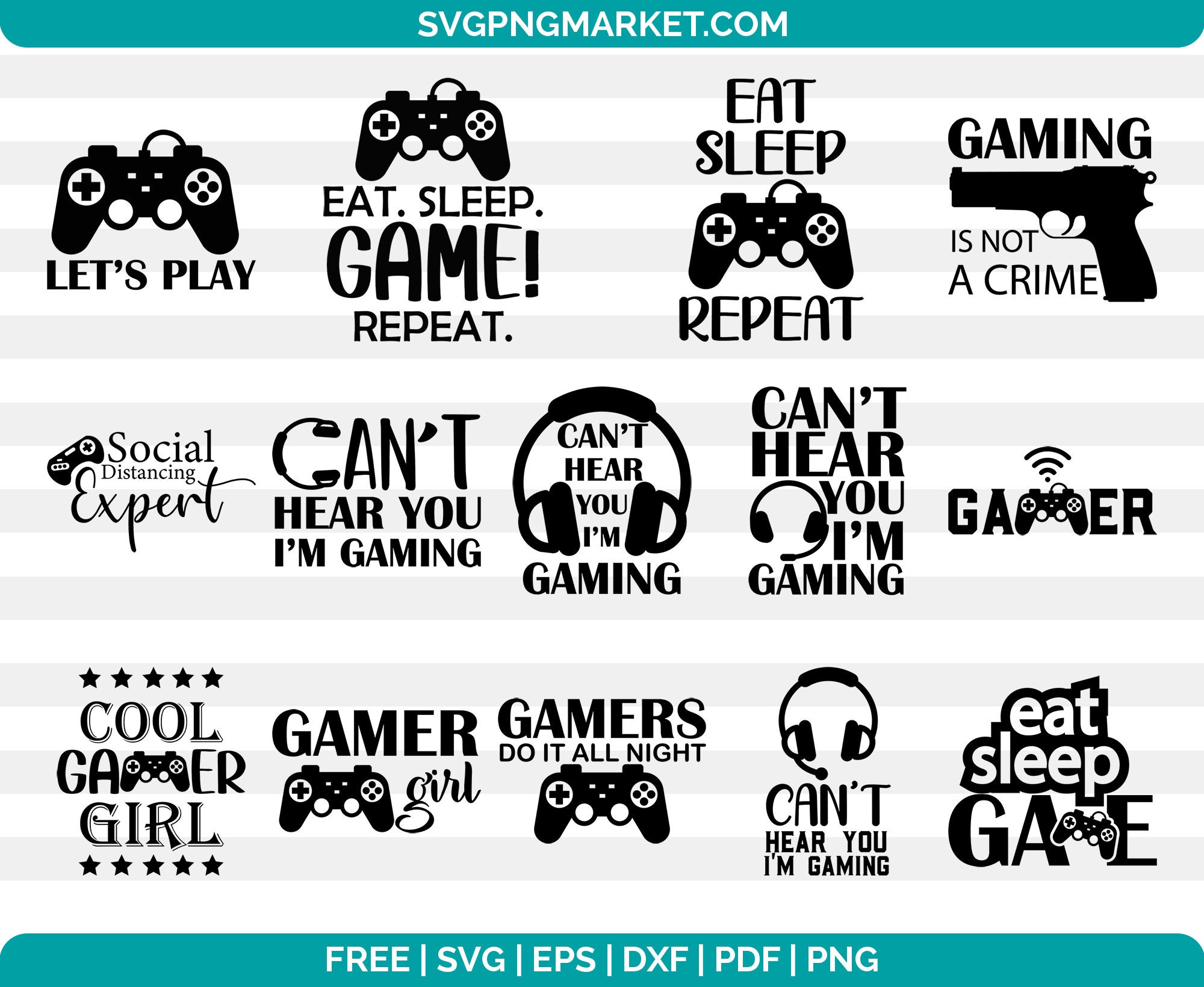 Gamer Svg Bundle 25 Cricut Designs Gamer Boy Svg Files | Etsy