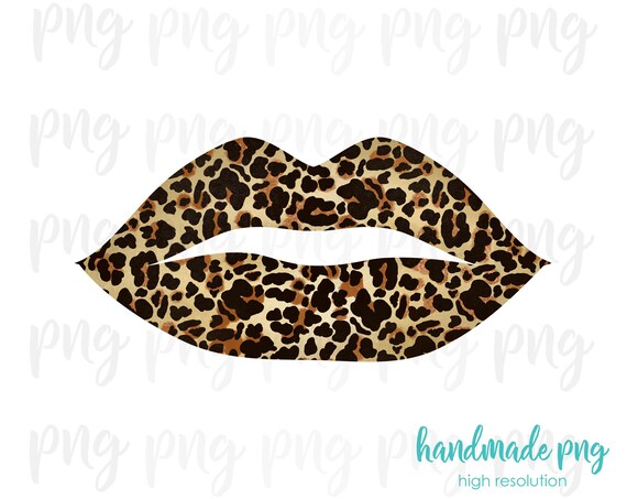 Lips With Leopard Print Sublimation PNG Leopard Lips PNG | Etsy