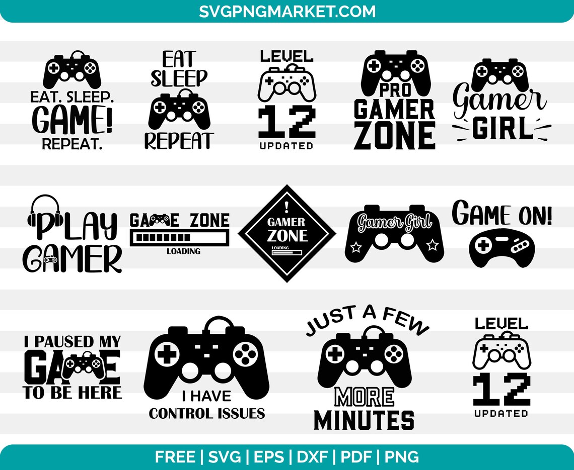 Gamer Svg Bundle 25 Cricut Designs Gamer Boy Svg Files | Etsy