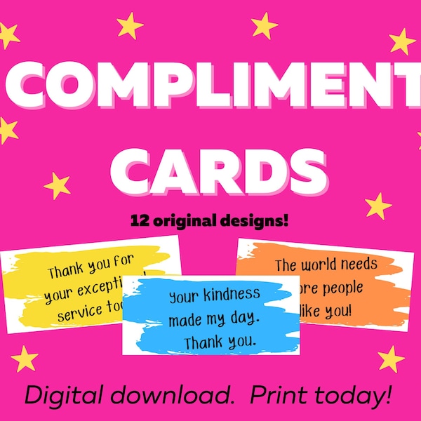 Compliment Cards - Etsy